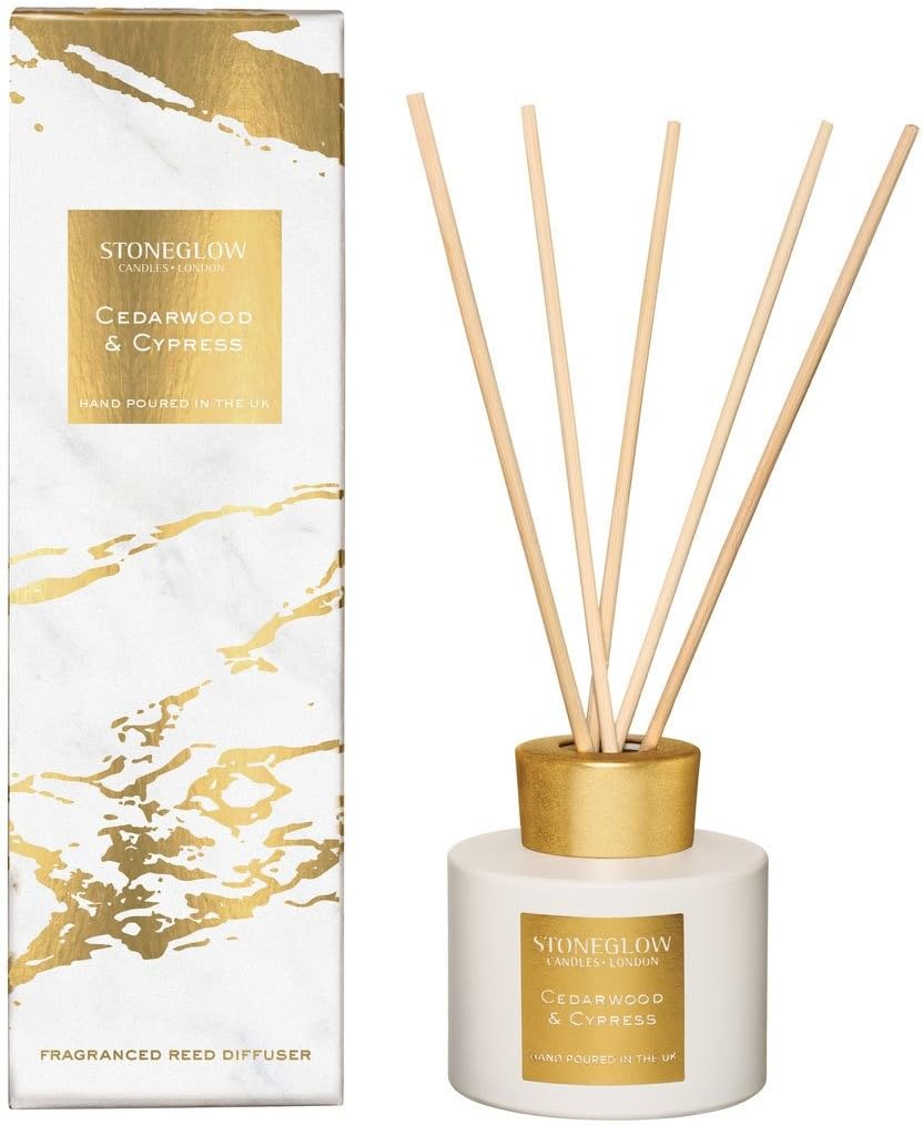 Stoneglow Luna Collection Ylang Ylang & Amber 120ml Scented Reed Diffuser (Pink & Gold) : Amazon ...