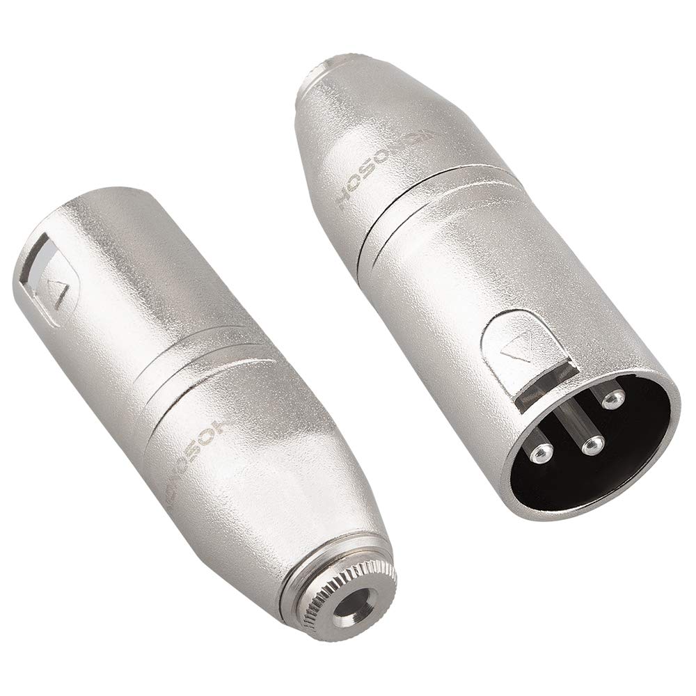 3.5mm Female Jack to XLR Male Adapter, HOSONGIN XLR Male to 1/8" Inch ...