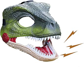 Amazon.com: Velociraptor Mask with Motion and Roaring Sounds, Realistic ...