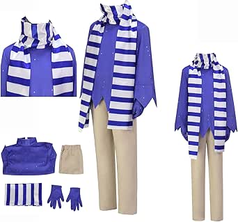Amazon.com: Zixmuibn Snow Miser Cosplay Top Shirt Pants Gloves Scarf ...