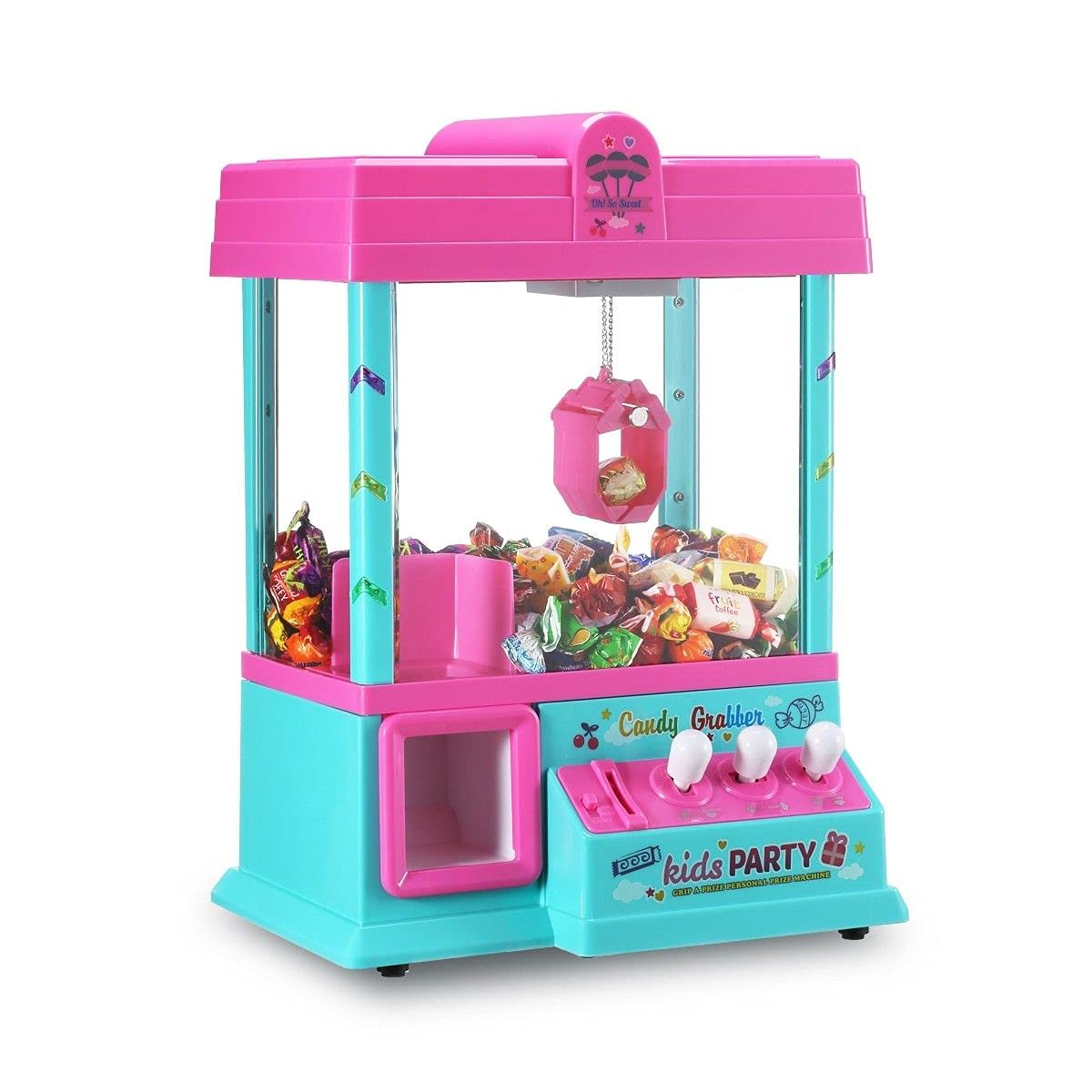 Kids Claw Machine Mini Toy Carnival Style Arcade Claw Candy Grabber ...