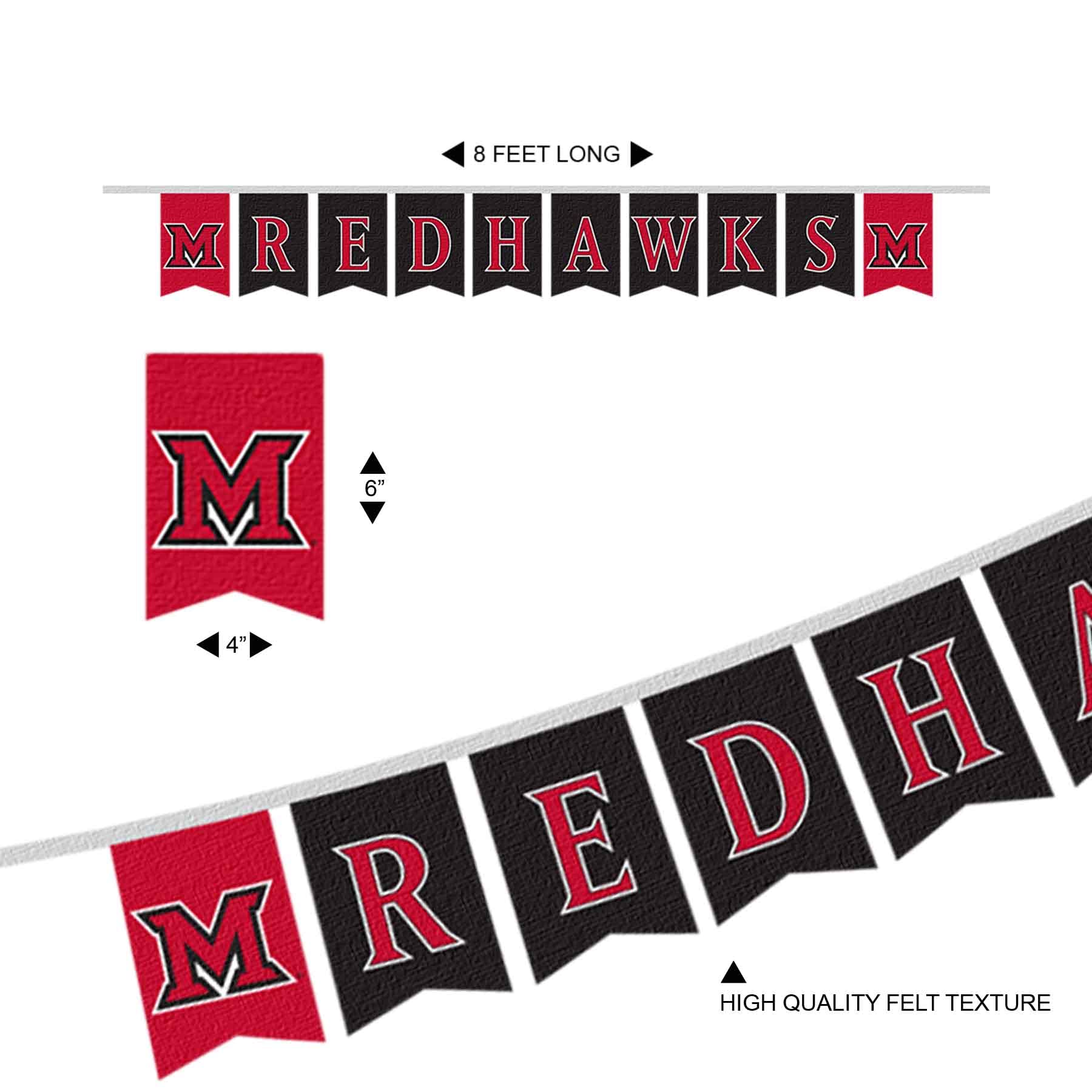 Miami Redhawks Flags Pennants