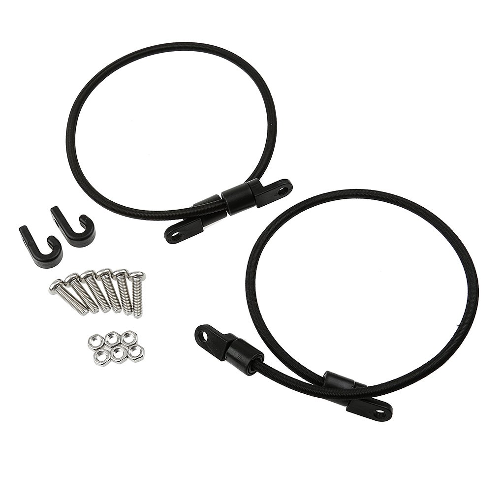 Cyruss 2pcs Black Paddle Holder Keeper Safety Rod Bungee Cord for Canoe ...