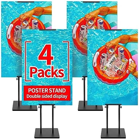 VAIIGO 4Packs Poster Stand for Display, Heavy Duty Floor Standing Sign ...