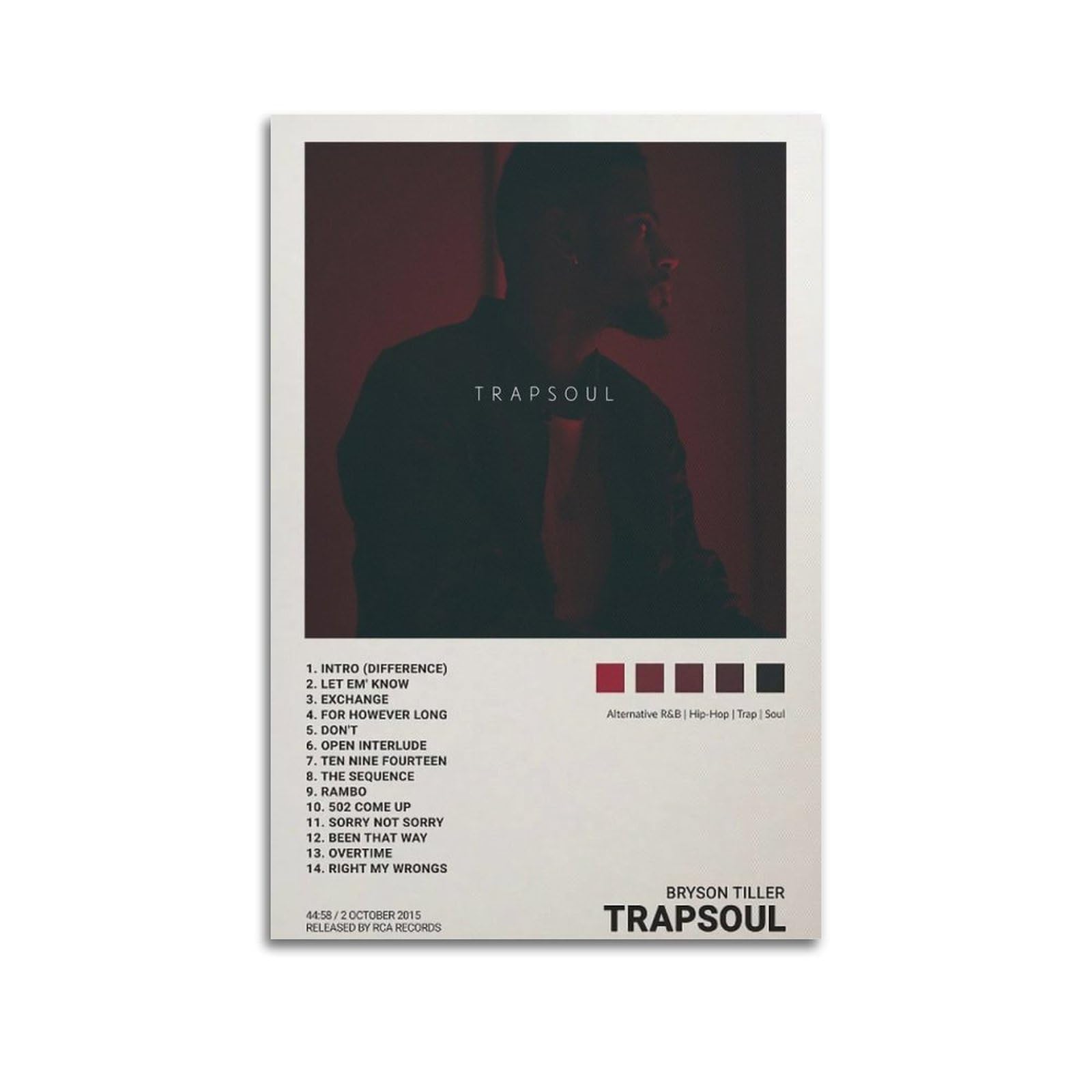 Amazon.com: OrdaLi Bryson Poster Tiller Trapsoul Music Album Cover ...