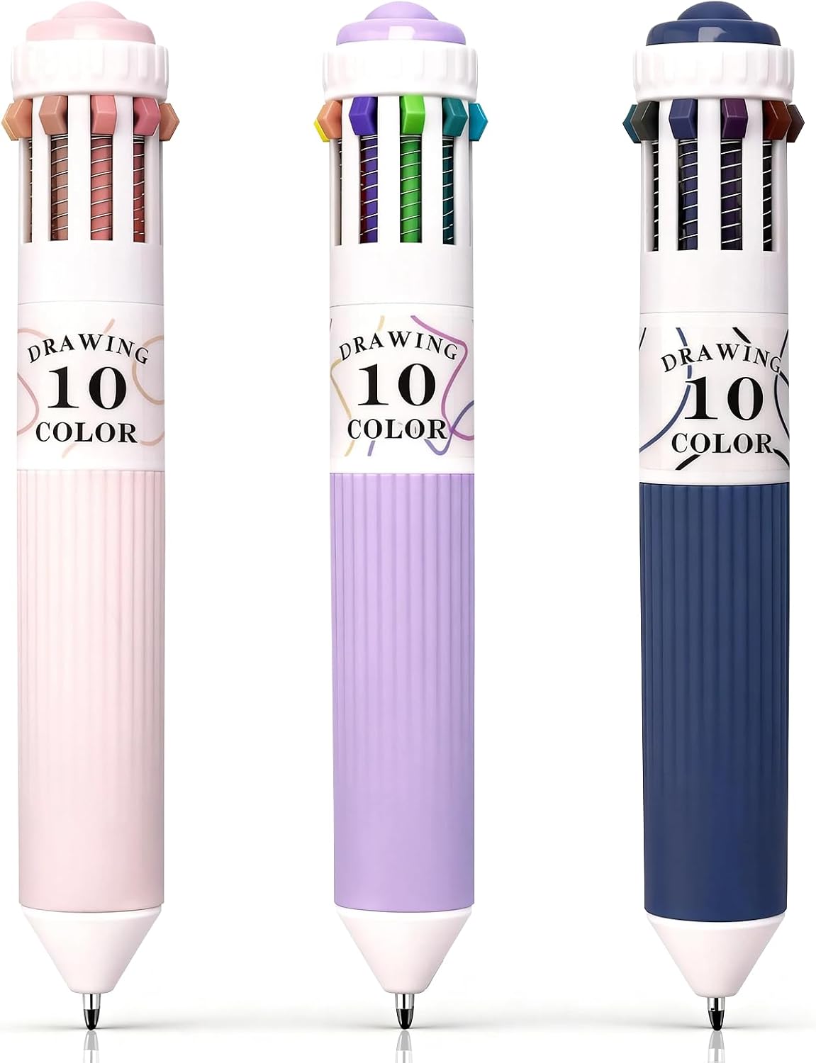 Yolkify 3 Pcs 30 Colours Multicoloured Pens, (10-Colour Each) Multi ...