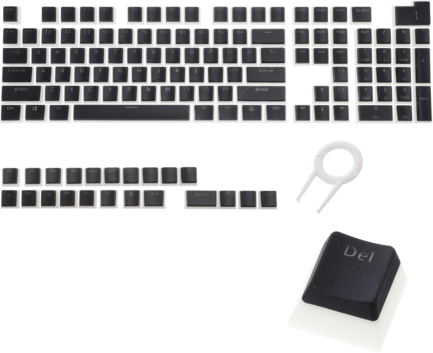 sourcing map 130 Keys Pudding Keycaps Set with Keycap Puller OEM ...
