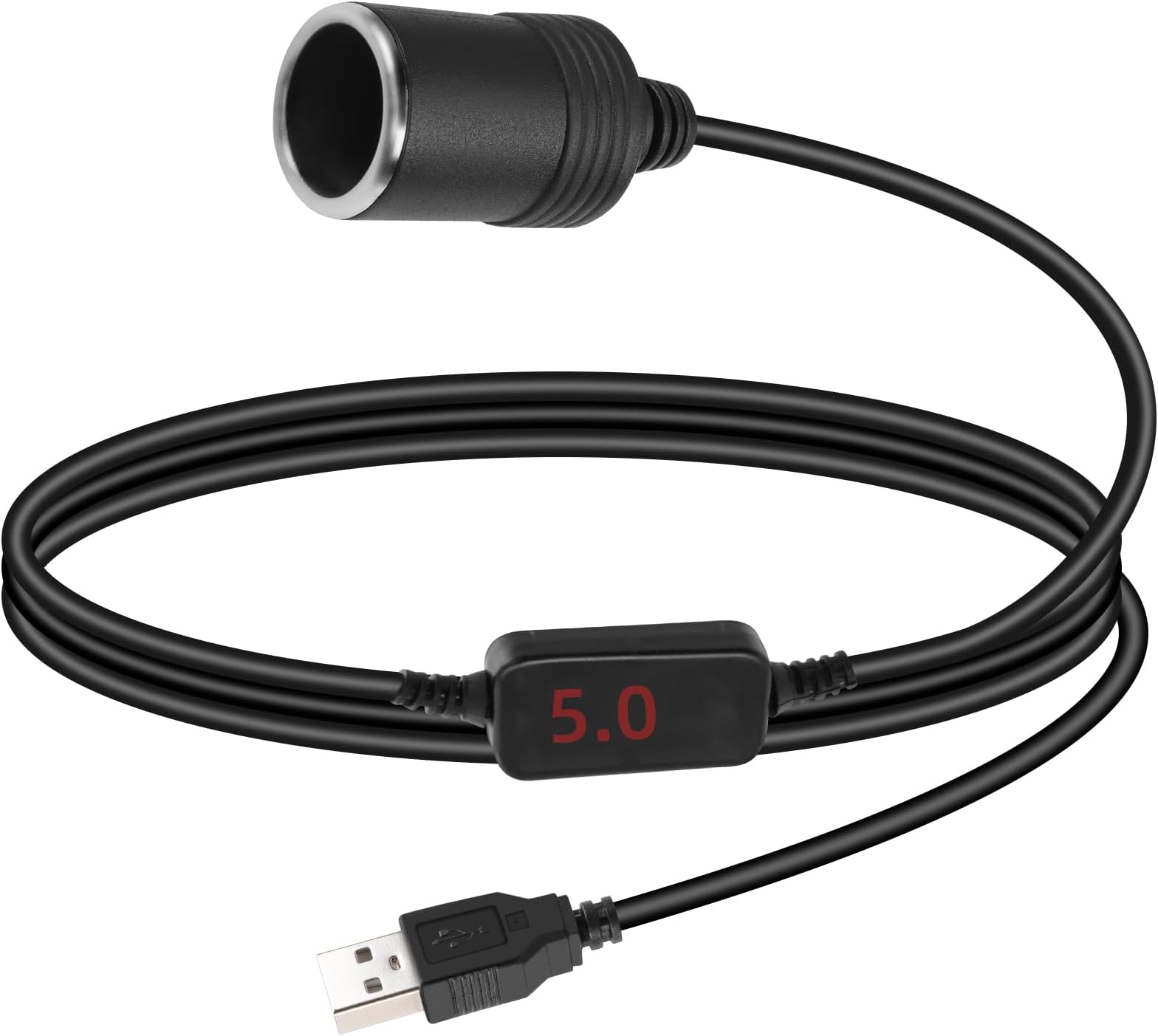 Amazon.com: RIIEYOCA USB A Male to Cigarette Lighter Socket Converter ...