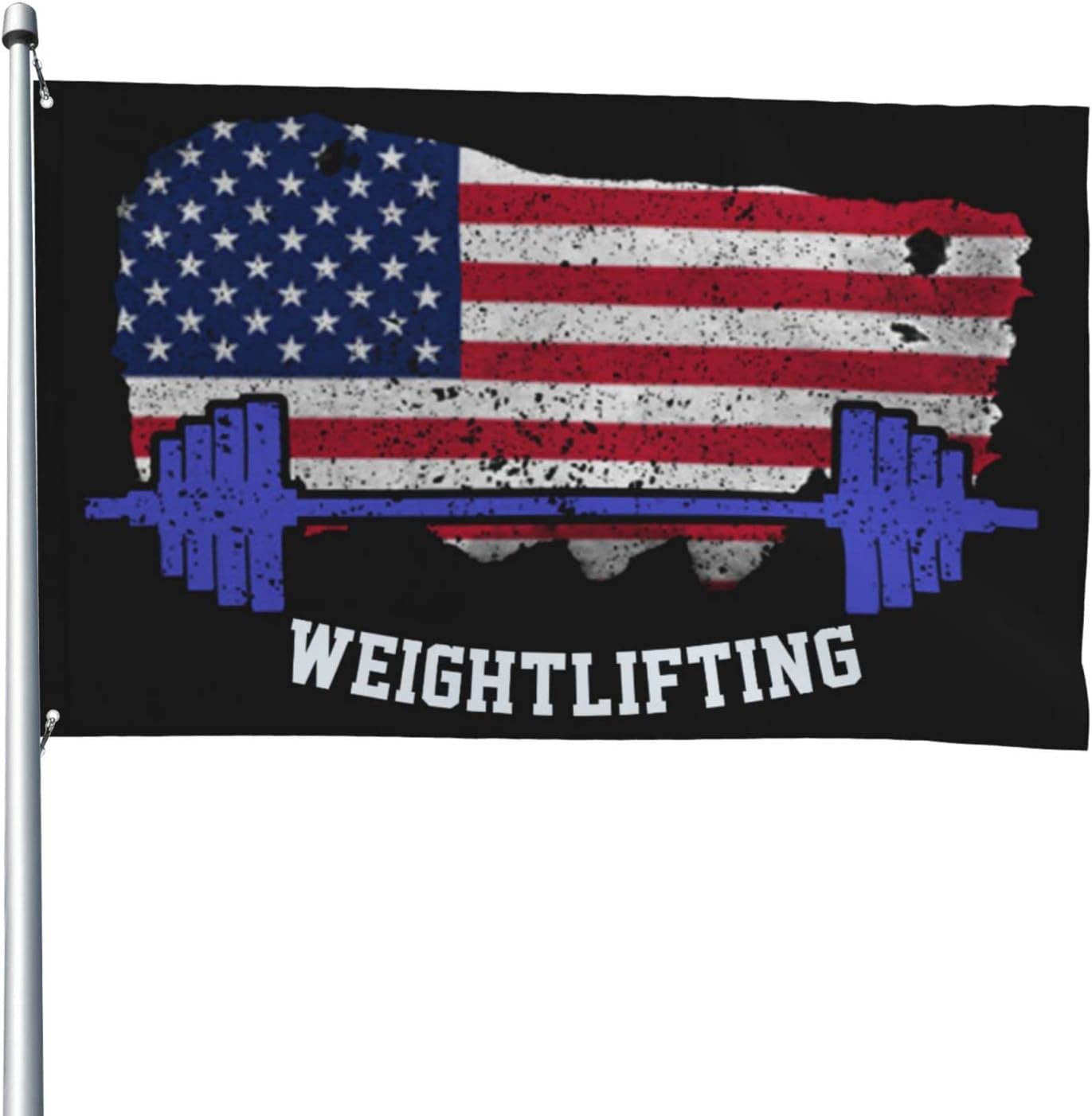 Amazon.com : Gym Fitness Weightlifting USA Flag Lifting Flag 4X6 Foot ...