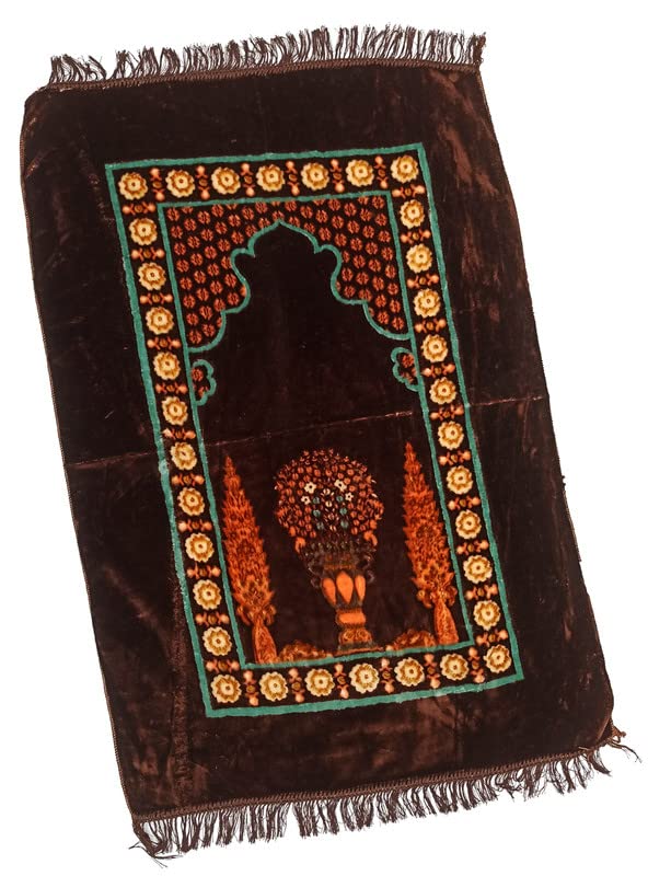 Buy ADIRNY Velvet Prayer Mat Musalla Janamaz for Namaz Muslim 44x28 ...