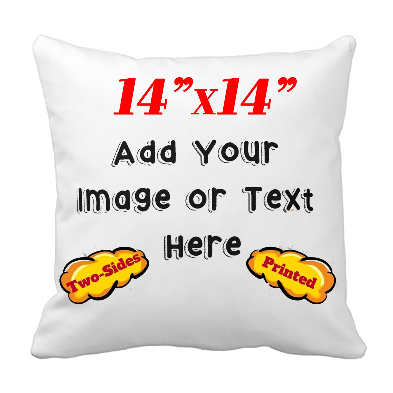 Amazon.com: Design Your Own Photo Pillowcase Two-Sides Printed Cushion ...