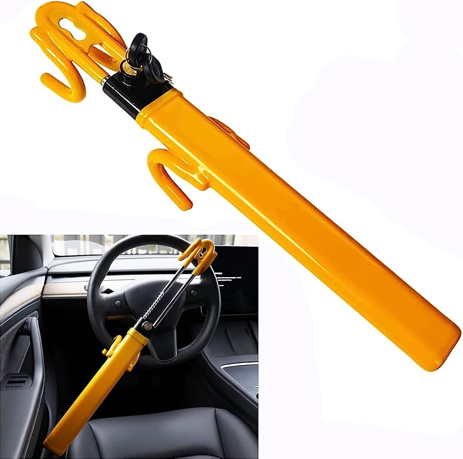 Amazon.com: Steering Wheel Lock Anti-Theft Device, BANHAO Anti Theft ...