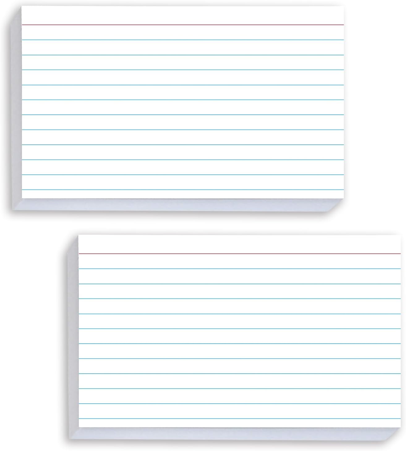 Amazon.com : MEIOPUOYEAM White Index Cards 3x5 Ruled, 100 Pcs File Note ...