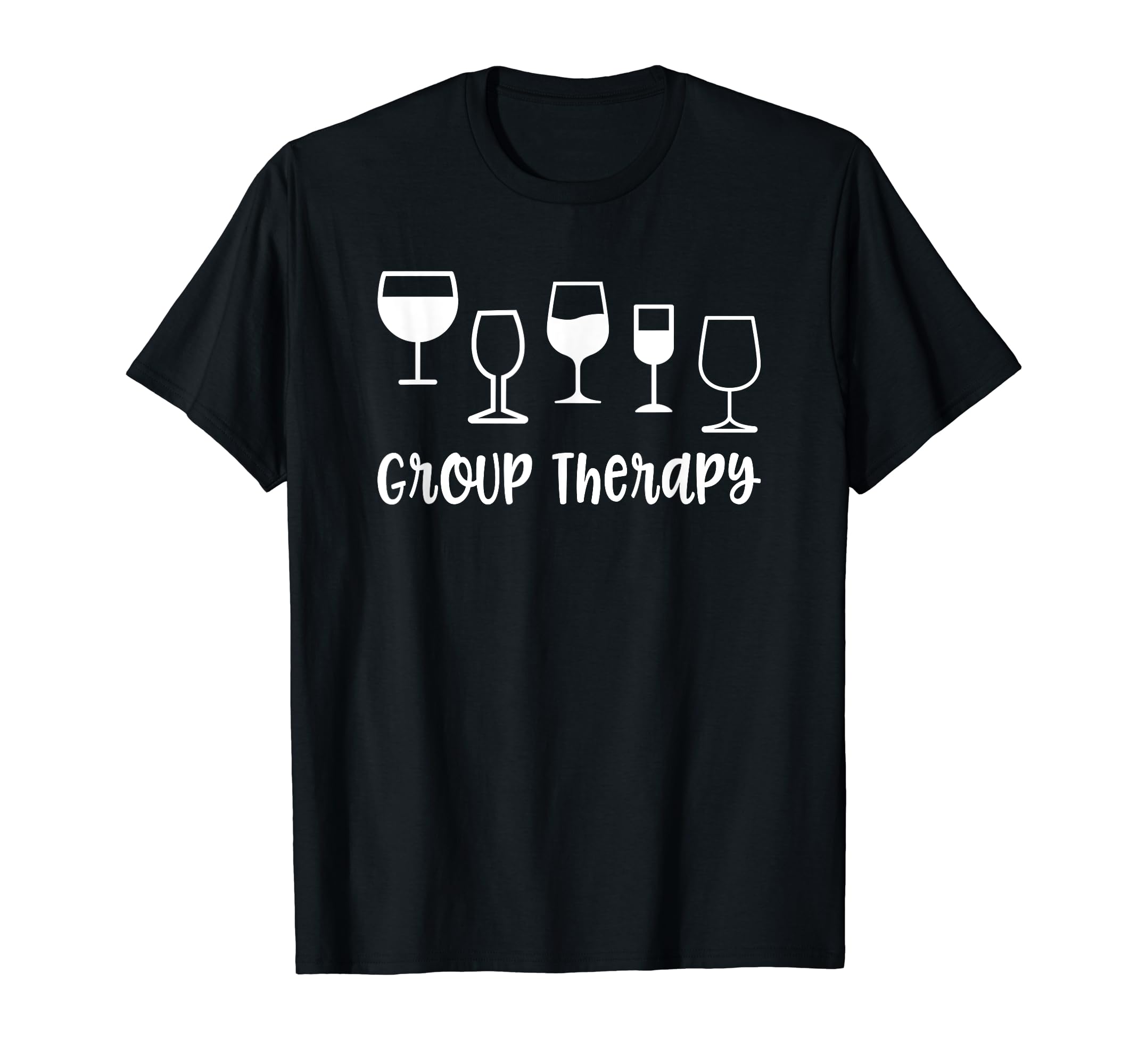 Amazon.com: Group Therapy T-Shirt Wine Glasses : Clothing, Shoes & Jewelry