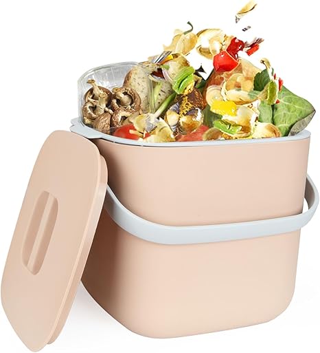 ASelected Kitchen Food Waste Compost Caddy Bin, Countertop Bin, 6.5L ...