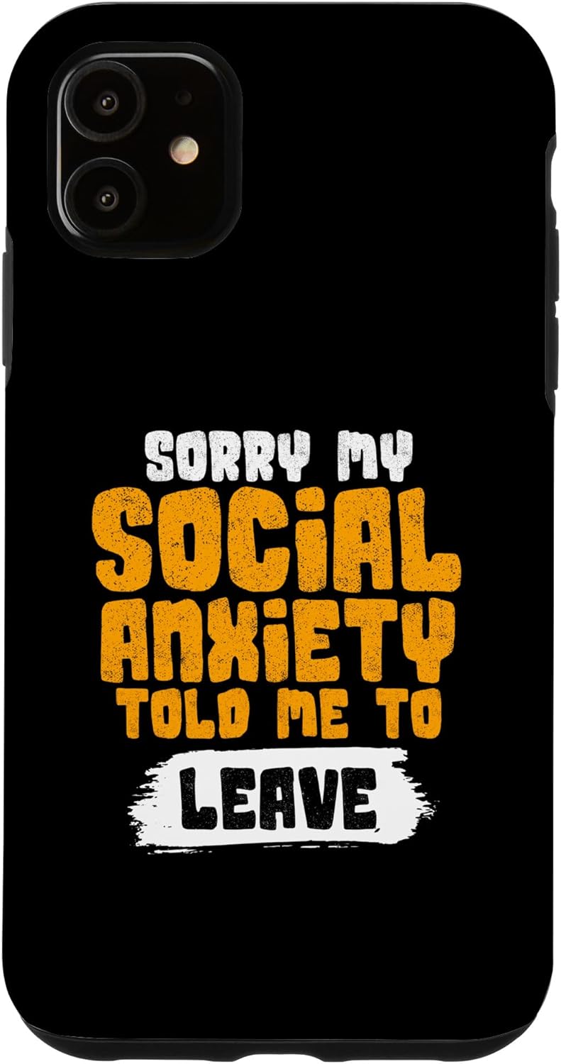 Amazon.com: iPhone 11 Social Anxiety Awareness Month Overthink ...