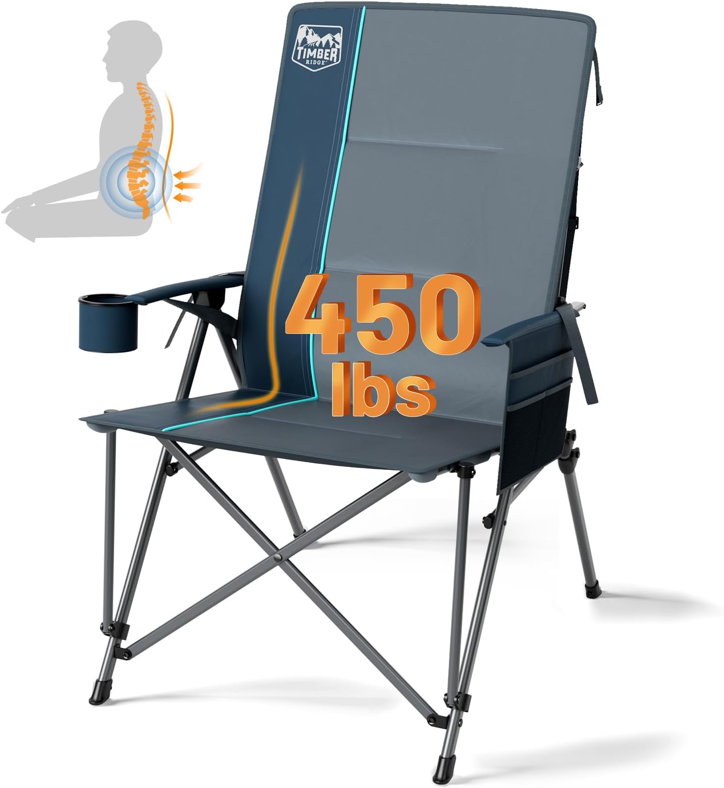 Amazon.com: EVER ADVANCED Folding Padded Camping Chair 4 Positon ...