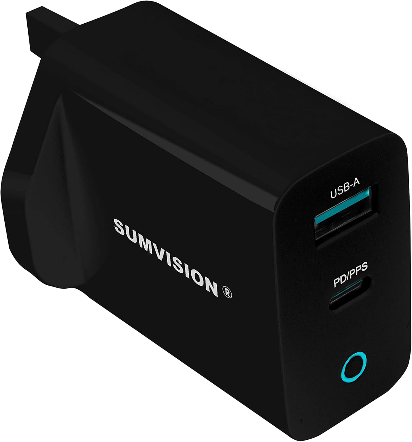 SUMVISION 65W USB C Compact Wall Fast Charger Plug Adapter Dual Port ...