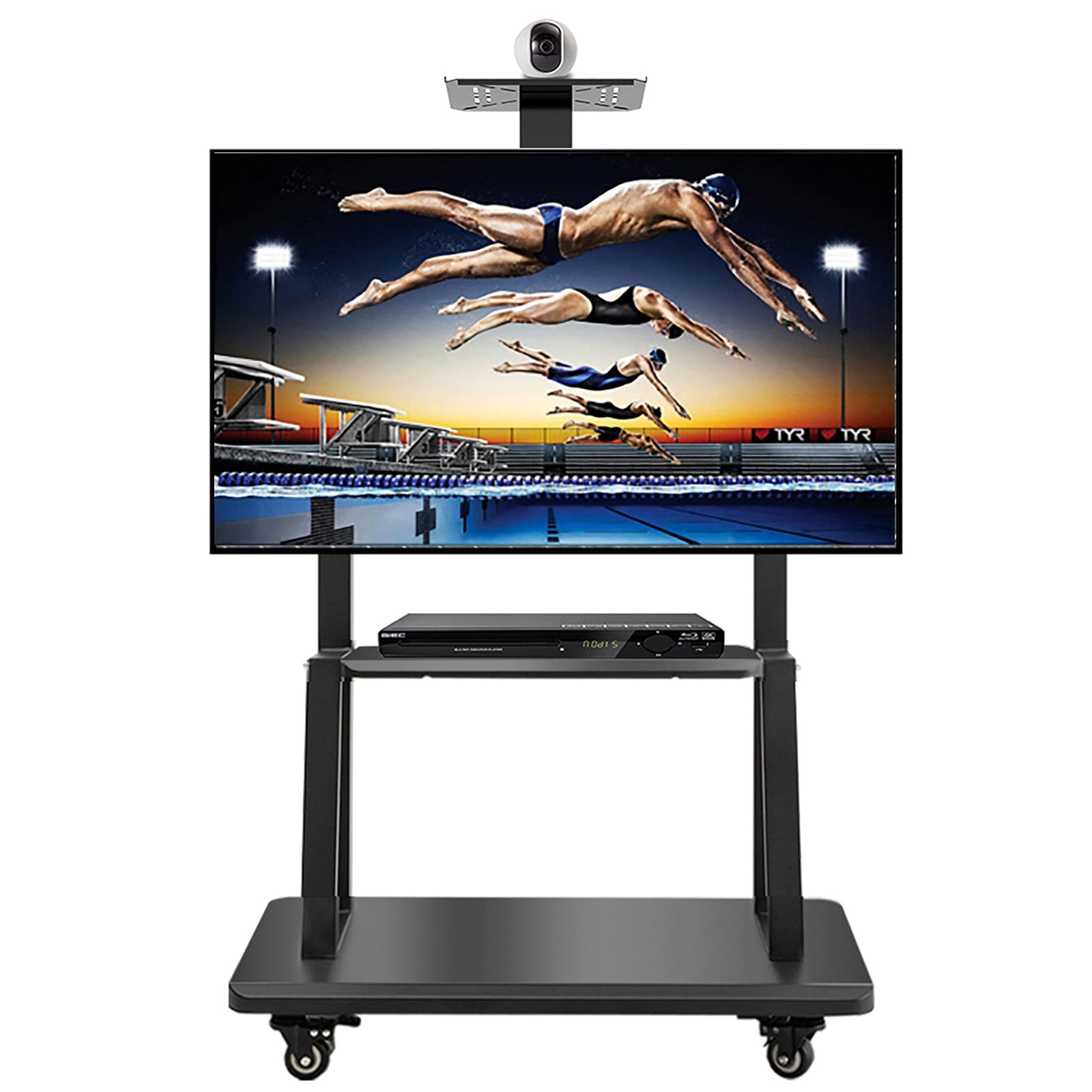 Buy Rolling/Mobile TV Cart on Wheels for 40/45/50/55/65/70/75 Inch Flat ...