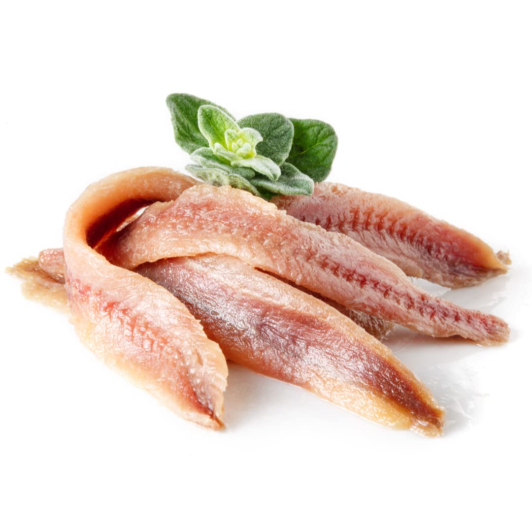 Salted Anchovy Fillets in Sunflower Oil 1kg : Amazon.co.uk: Grocery