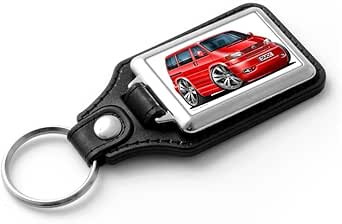 WickedArtz Cartoon Car Volkswagen VW T4 Transporter Red Classic Style ...