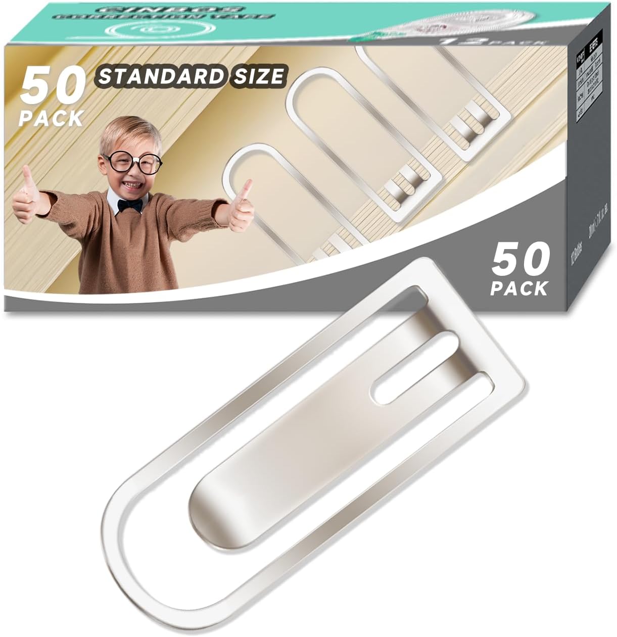 Amazon.com : VEMTONA Non Skid Paper Clips, 50 Count, Medium Size ...