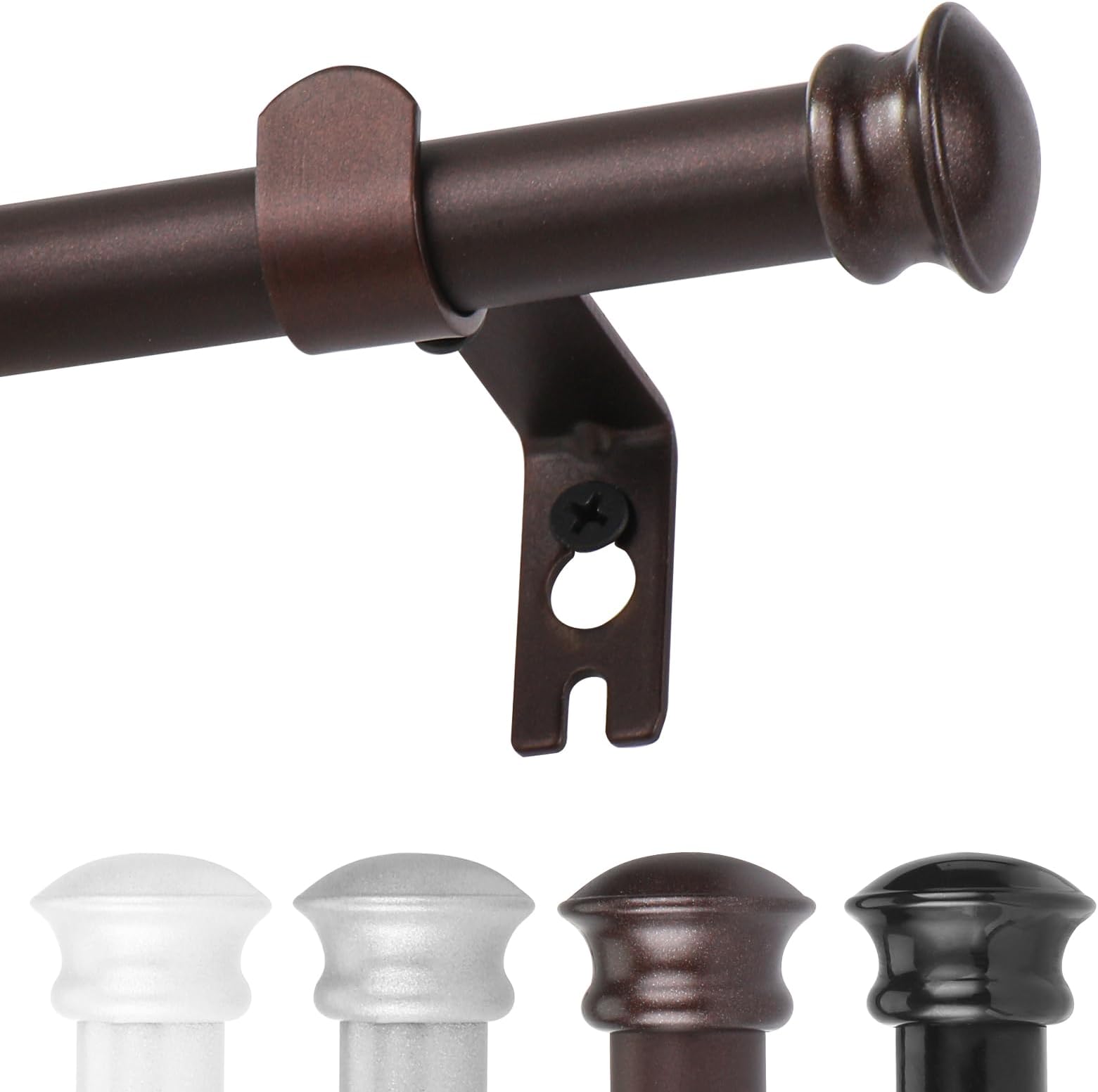 Amazon.com: CorkLatta Bronze Curtain Rods for Windows 30 to 45 Inches ...