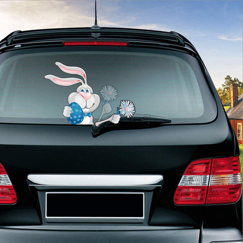 Waving Wiper Sticker, Easter Chicks and Eggs Peeping Rear Wiper Decal ...
