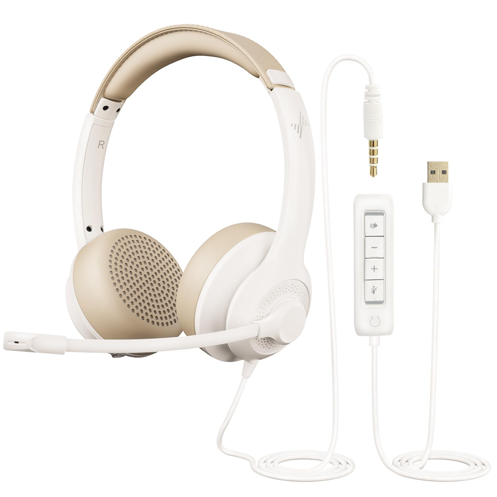 Amazon.com: EAGLEND USB Headset with Mic for PC, On-Ear Computer Laptop ...