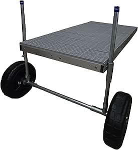 Amazon.com : Patriot Docks 16 ft Low Pro Rolling Boat Dock with Poly ...