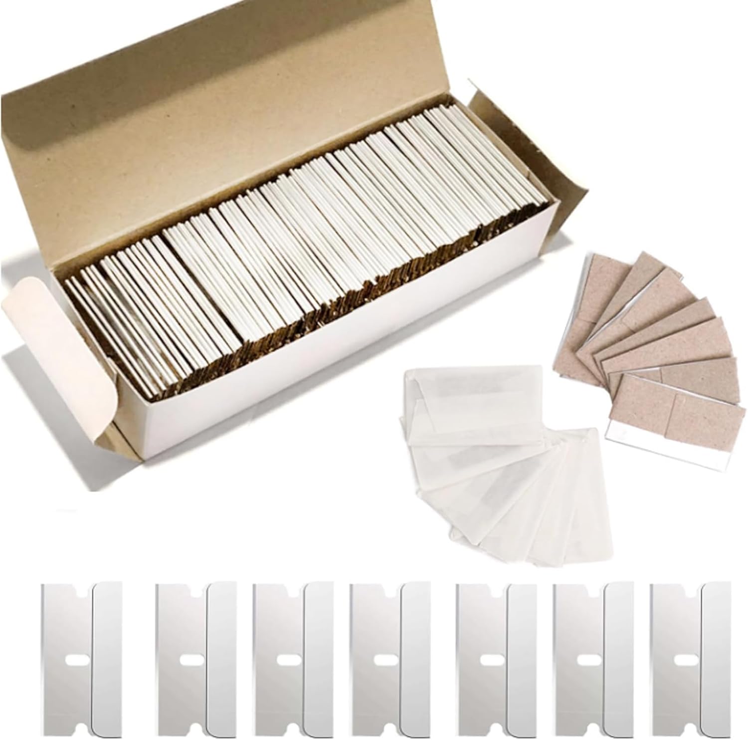 100 PCS Silver Scraper Replacement Blades – Durable Replacement Parts ...