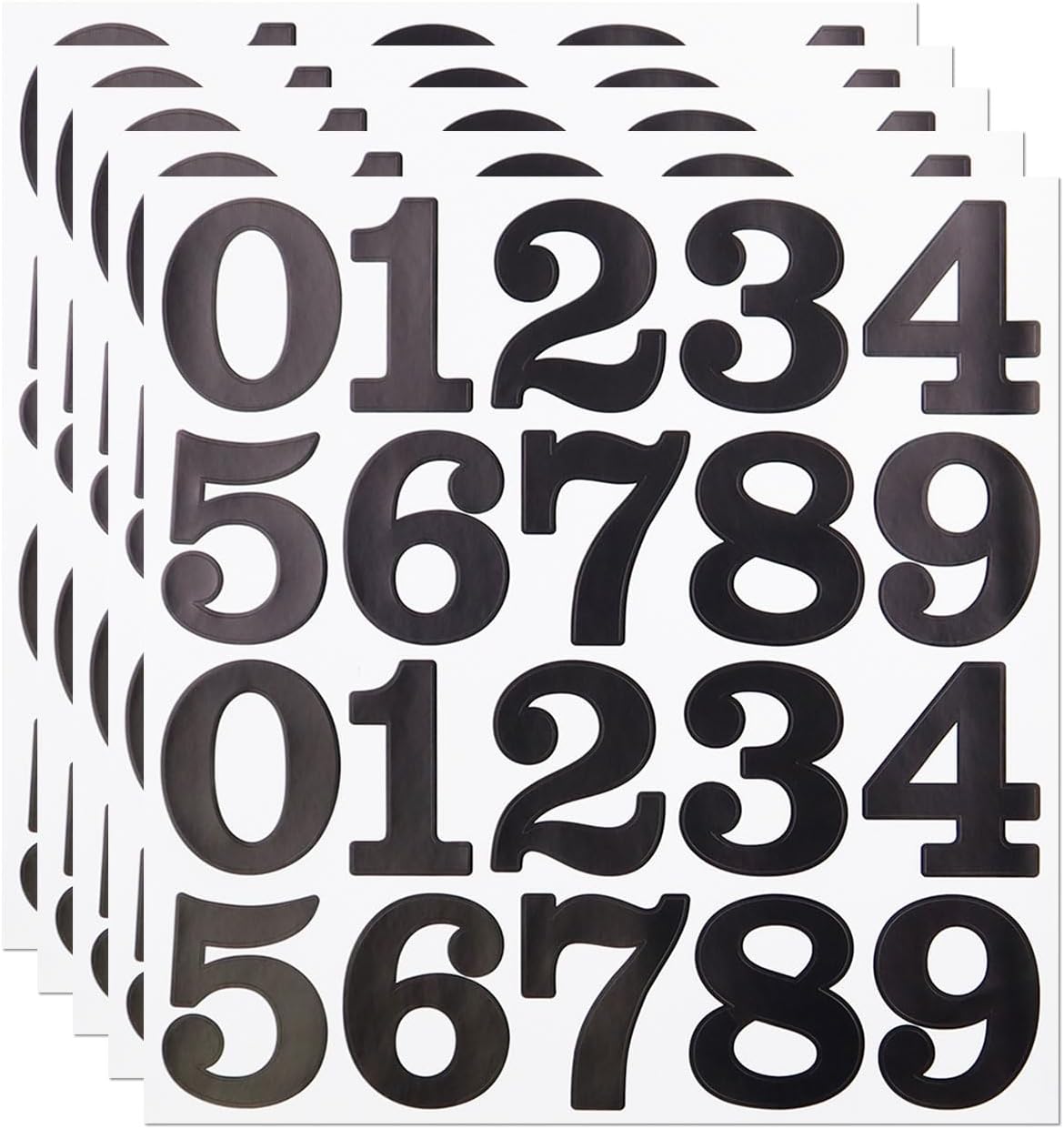 2 Inch Number Stickers for Mailbox, Black Waterproof Number Stickers ...
