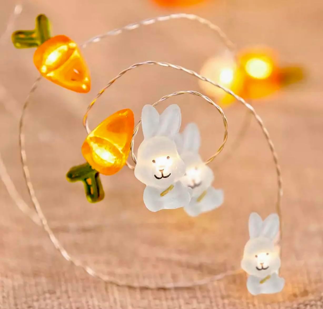 Amazon.com: 20M 7 ft Easter Bunny String Lights LED Easter Lights for ...