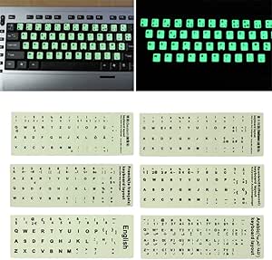 Amazon.com: Universal Keyboard Stickers Glow in The Dark, Keyboard ...