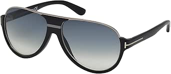 Amazon.com: Tom Ford Aviator Sunglasses TF334 Dimitry 02W Matte Black ...
