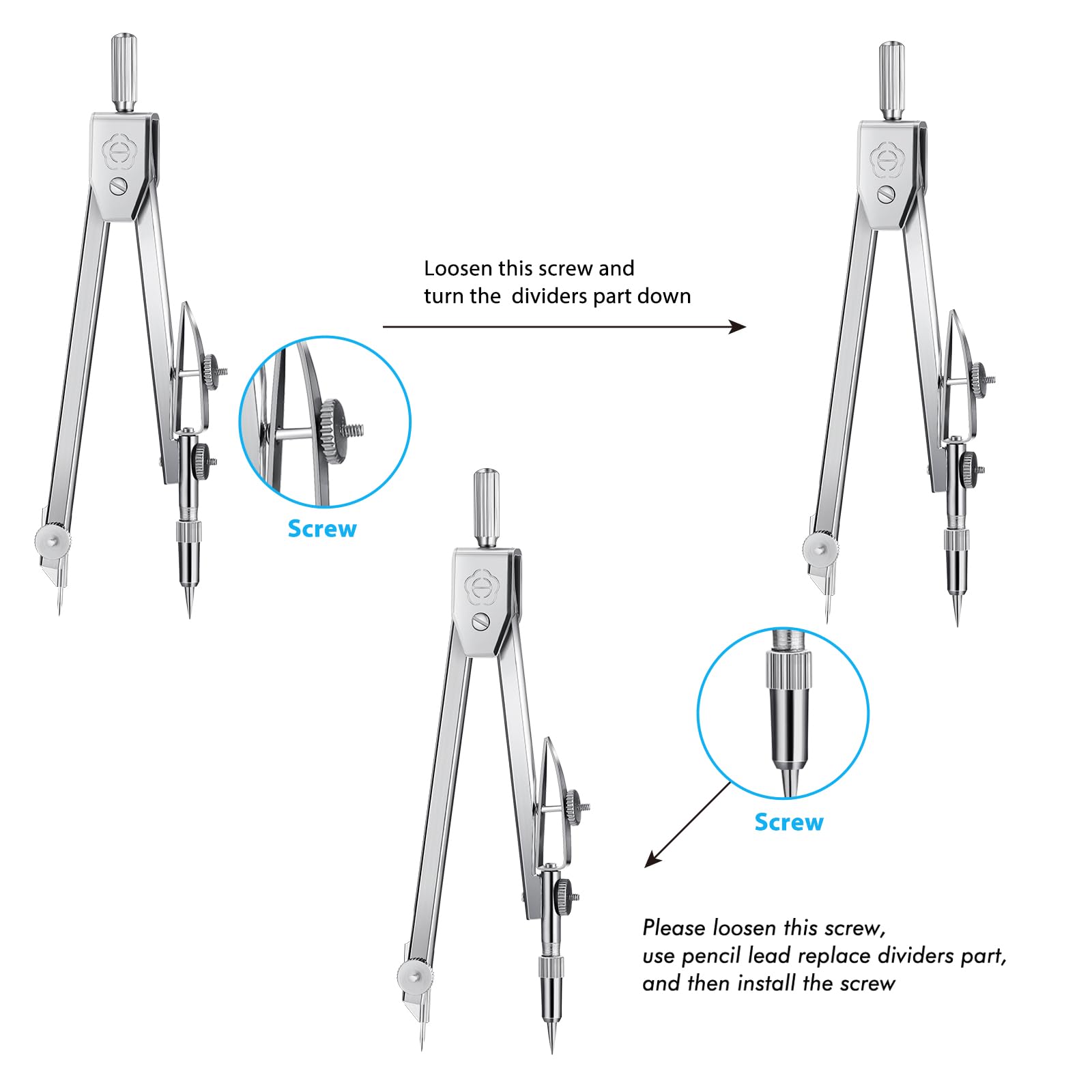 Snapklik.com : EBOOT Student Geometry Math Set, Drawing Compass And 6 ...