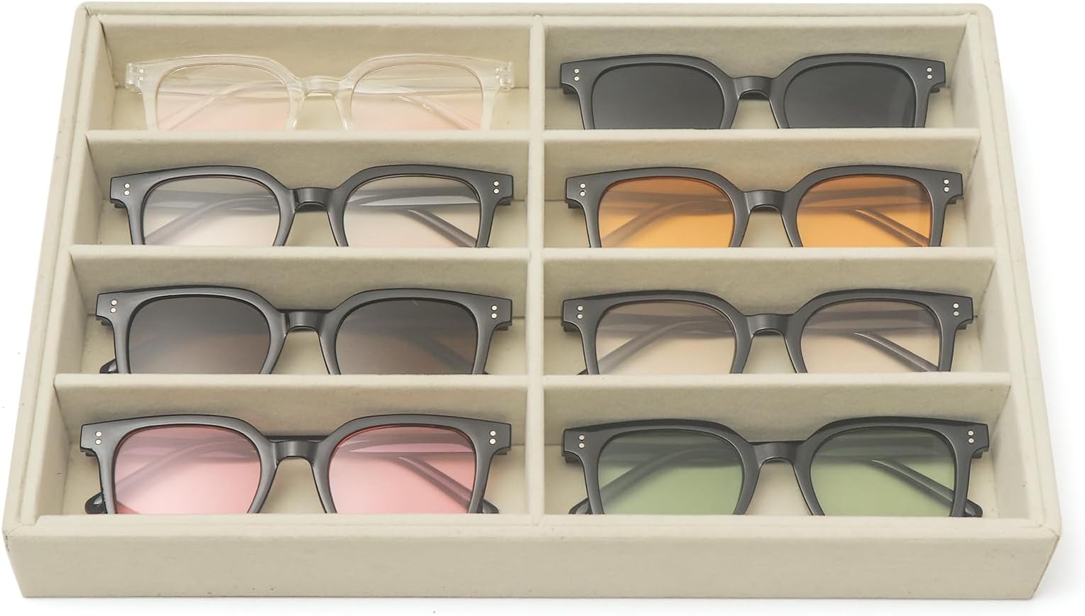 Amazon.com: XCRUI Sunglasses Organizer Storage Tray,Glasses Tray ...