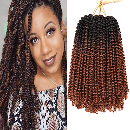 4 Packs 12 Inch Spring Twist Crochet Hair Synthetic Bomb Twist - Want ...