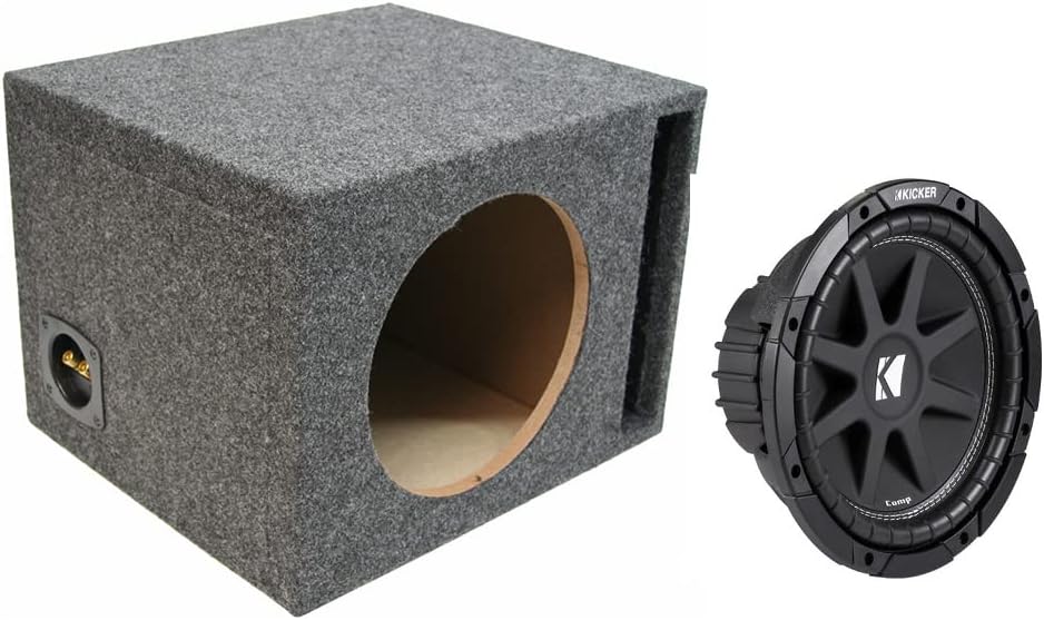 Amazon.com: KICKER 43C124-N Bundle with Universal Car Stereo Vented ...