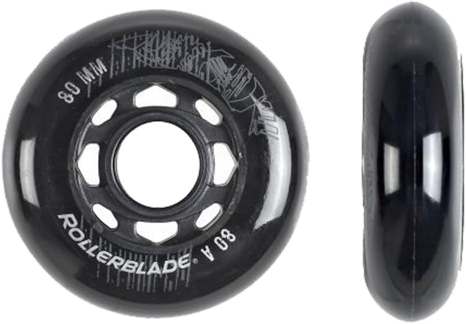 Amazon.com : Rollerblade Urban Wheels (8-Pack), Black, 80mm ...