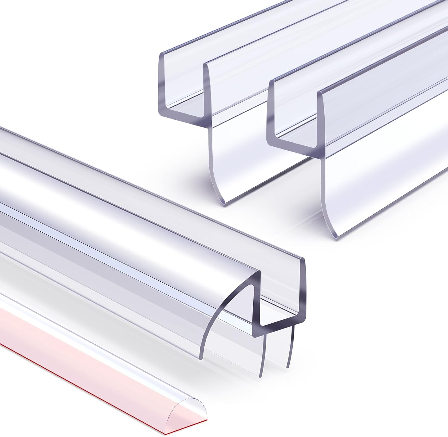 Shower Door Seal Set, 4 PCS x 78" Shower Door Side Seals Bottom Seal ...