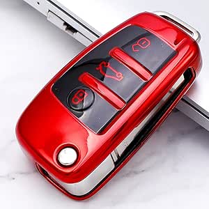 GUANGGU Key Fob Cover Case Compatible with Audi, Premium Soft TPU 360 ...