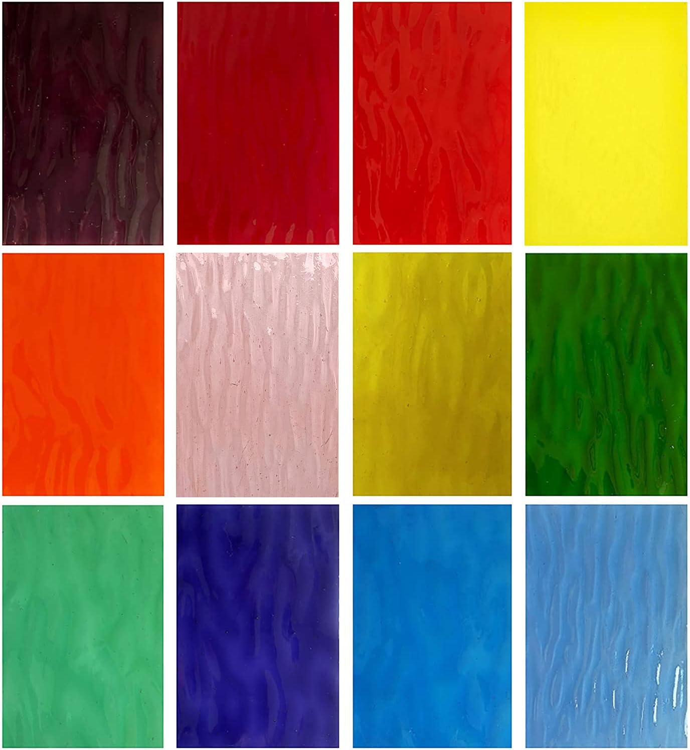 Amazon.com: LITMIND 16 Sheets Stained Glass Variety Pack, 4 x 6 Inch ...