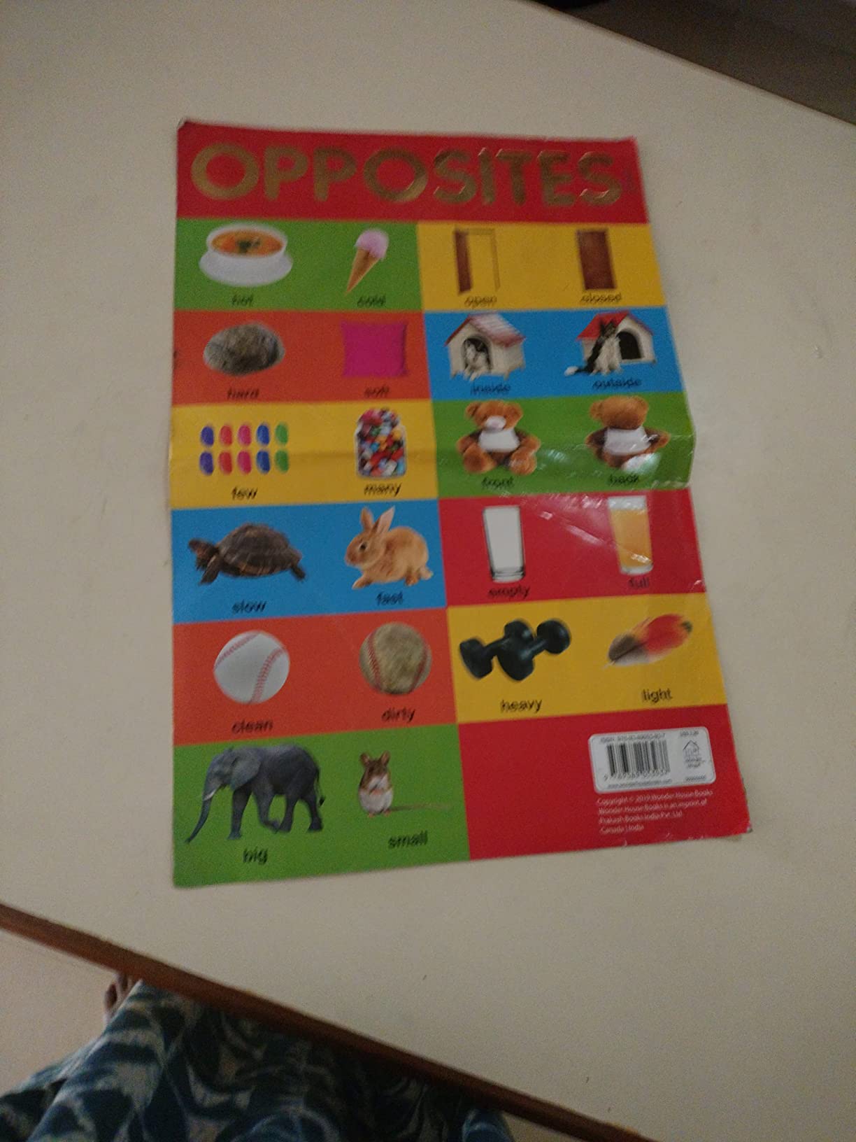 Buy Opposites Chart - Early Learning Educational Chart For Kids ...