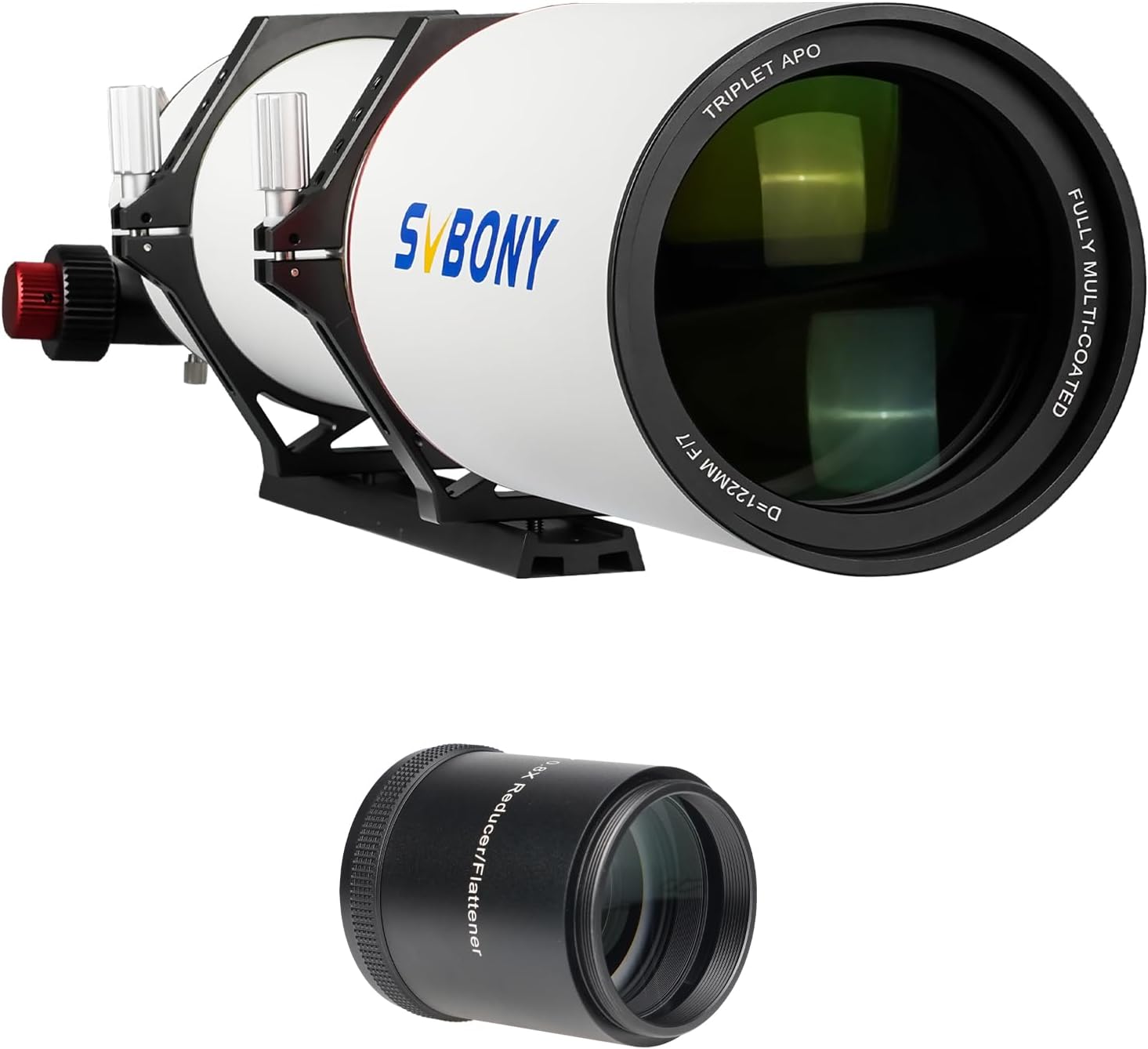 Amazon.com : SVBONY SV550 APO Telescope, Bundle with SV209 Field Flattener, 122mm F7 Triplet ...