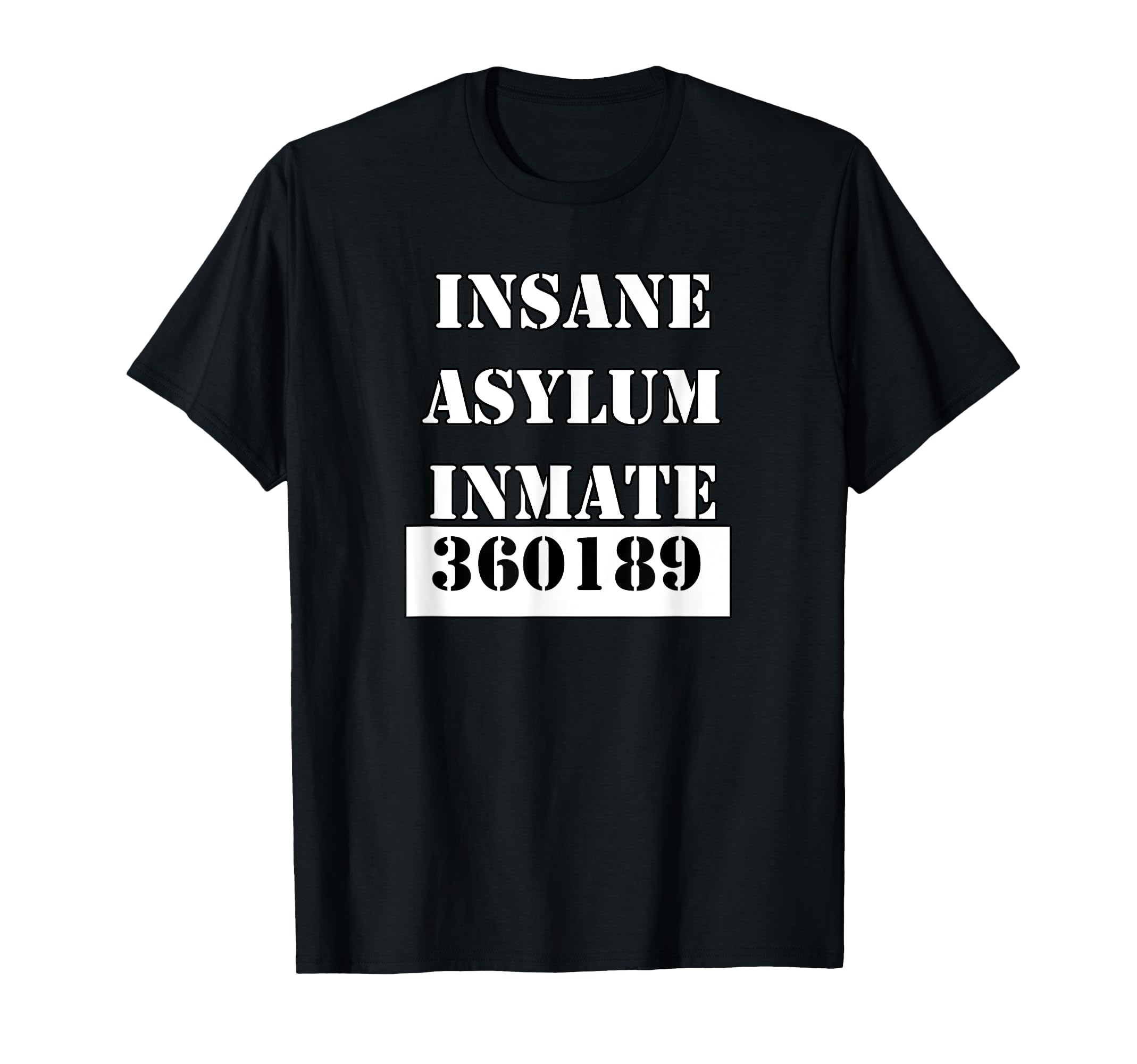 Amazon.com: Halloween Inmate Prison Costume Shirt Insane Asylum Inmate ...