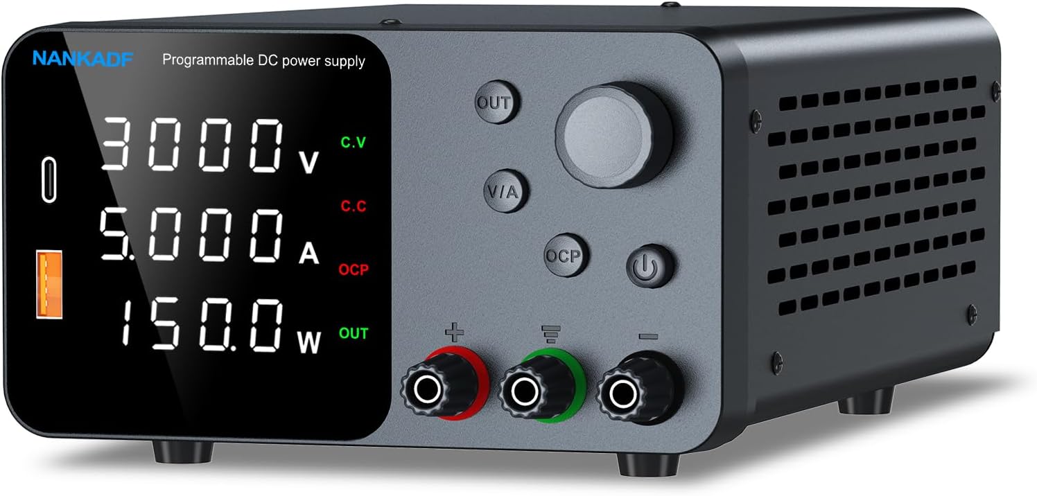 Amazon.com: DC Power Supply, Bench Power Supply with Encoder Adjustment ...