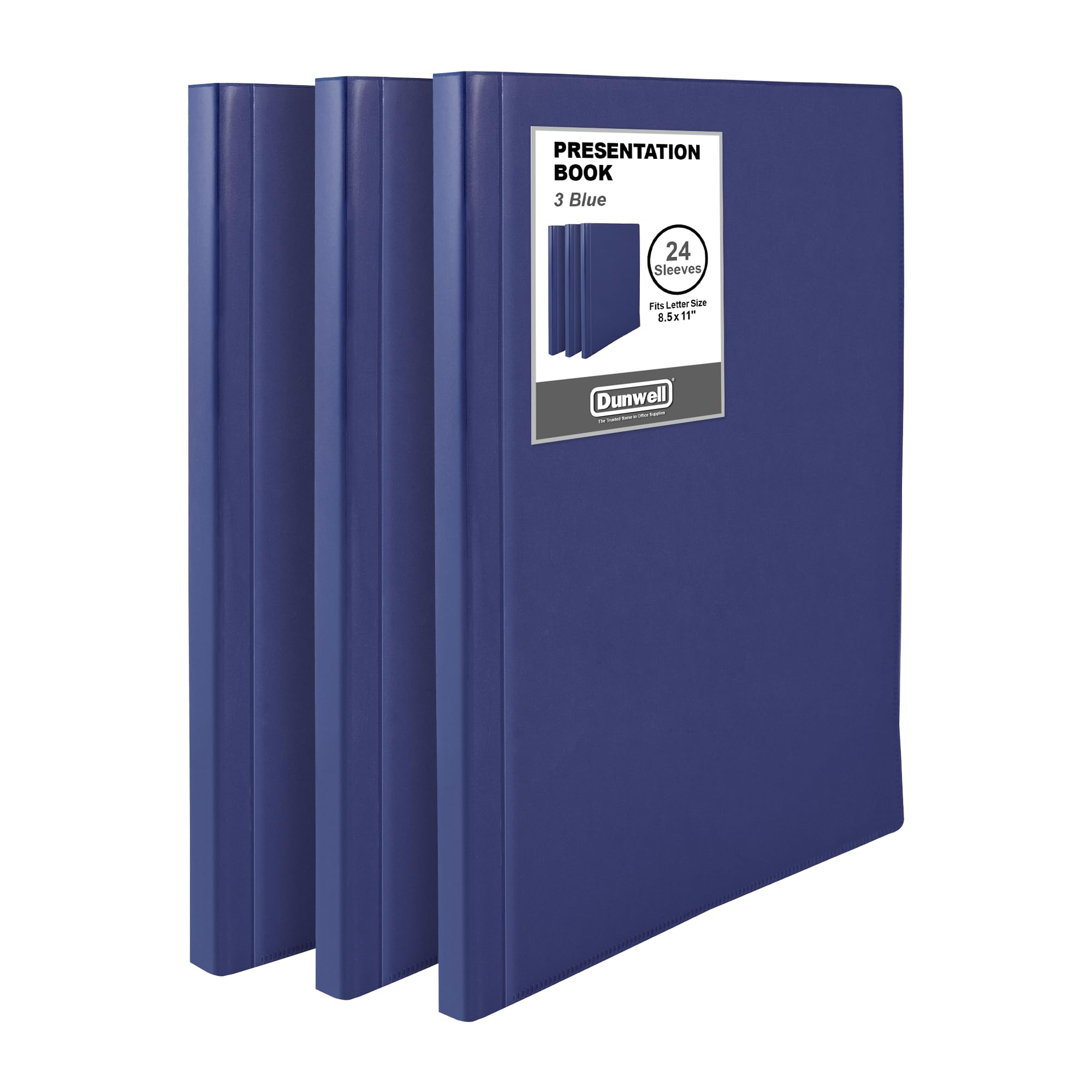 Amazon.com : Dunwell Binder with Plastic Sleeves 24-Pocket (3 Pack ...