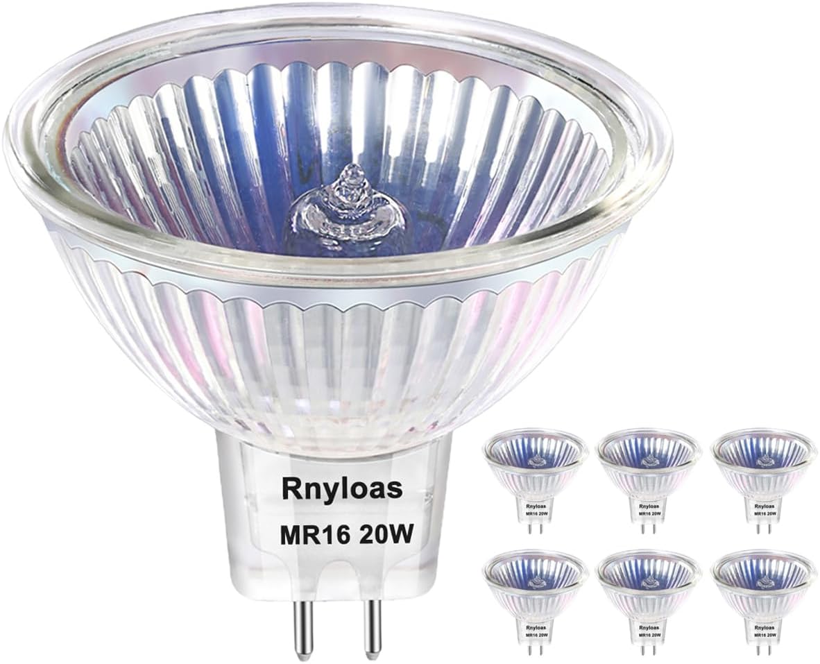 MR16 Halogen Bulb, 6 Pack MR16 12V 20W High Brightness 300LM, MR16 ...