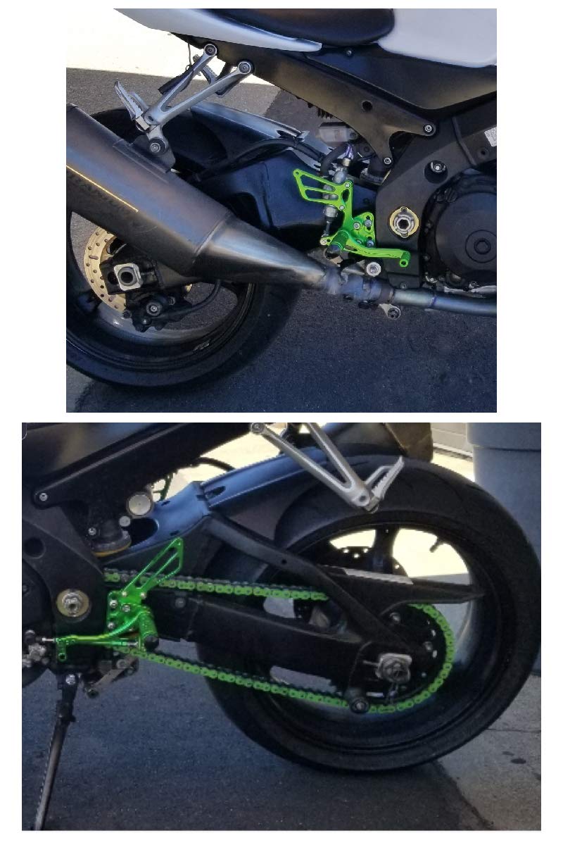 FXCNC Adjustable Rearset Foot Pegs - CNC Billet Aluminum For GSXR1000 ...